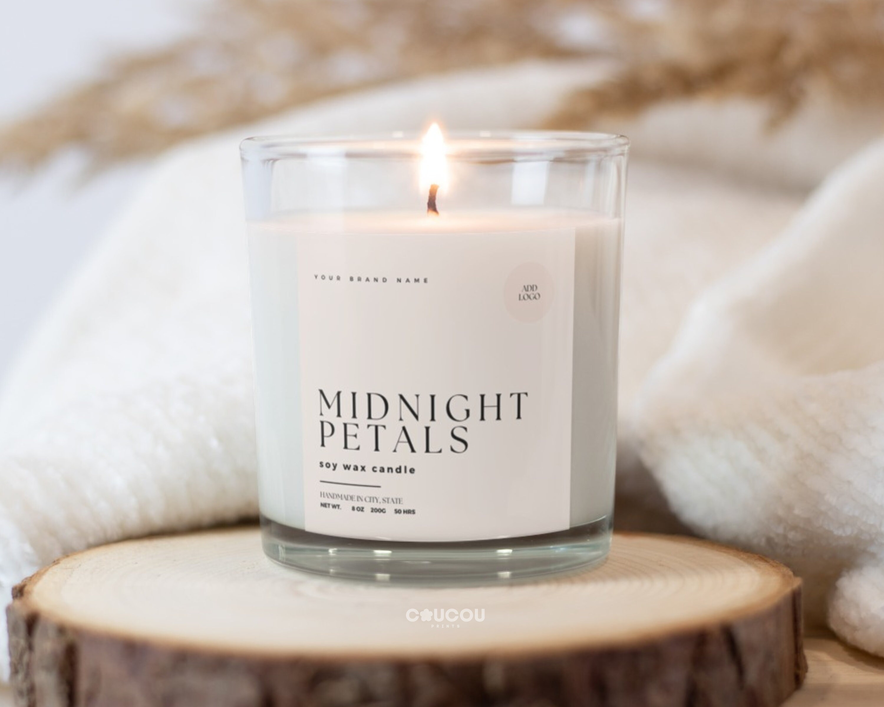 Editable Candle Label Template, Modern Candle Label Designs, Printable ...