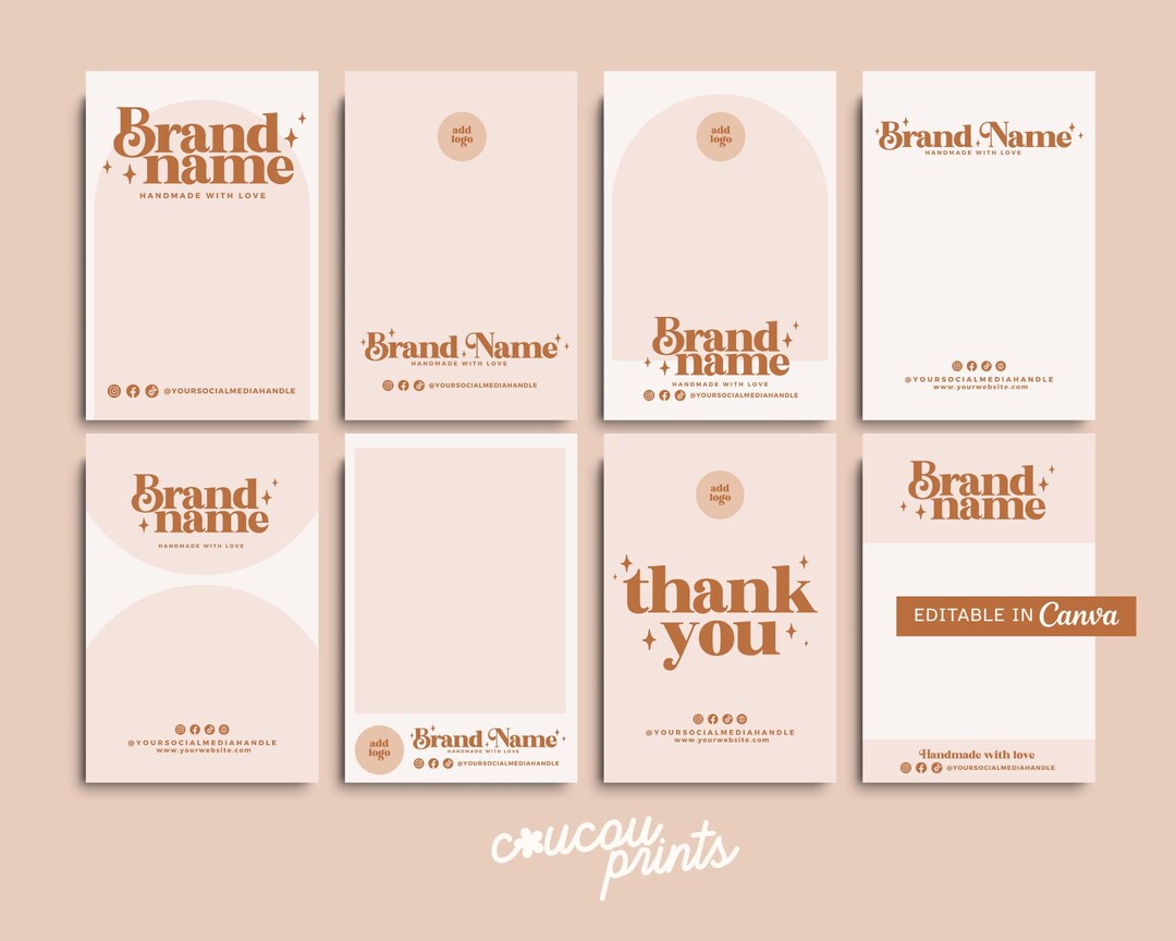 Display Cards Editable Canva Template, Jewelry Product Display Card ...