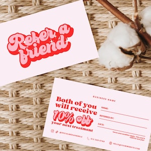 Referral Card Template, Printable Refer a Friend Template, Loyalty ...