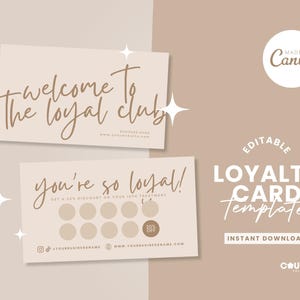 Editable Loyalty Card Template, Printable Rewards Card Design, Modern ...