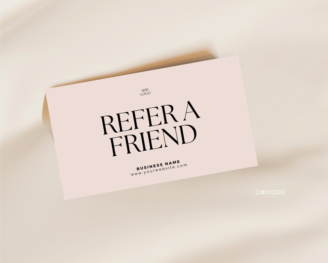 Editable Referral Card Template, Refer a Friend Template, Customer ...