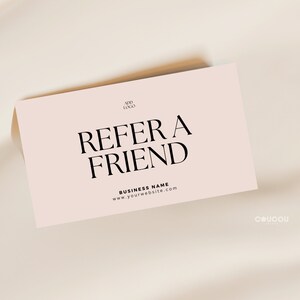 Editable Referral Card Template, Refer a Friend Template, Customer ...