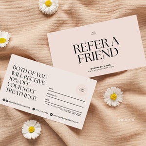 Editable Referral Card Template, Refer a Friend Template, Customer ...