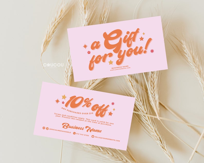 Editable Coupon Card Template Printable Coupon Business Card - Etsy