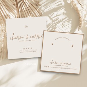 Editable Minimal Jewelry Display Card, Necklace Display Card, Printable ...