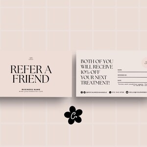 Editable Referral Card Template, Refer a Friend Template, Customer ...