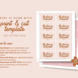 Editable Refer a Friend Card, Customer Loyalty Reward Card, Referral ...