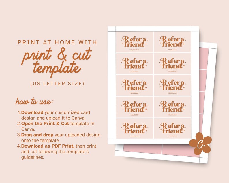 Editable Refer a Friend Card, Customer Loyalty Reward Card, Referral ...