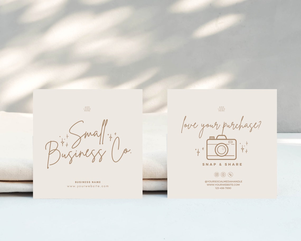 Editable Snap and Share Card Template, Social Media Card, Thank You ...