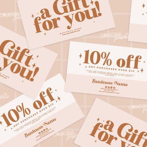 Editable Coupon Card Canva Template, Printable Business Promo Card ...