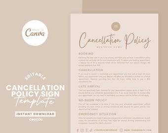 Editable Cancellation Policy Form, Printable Esthetician Templates ...