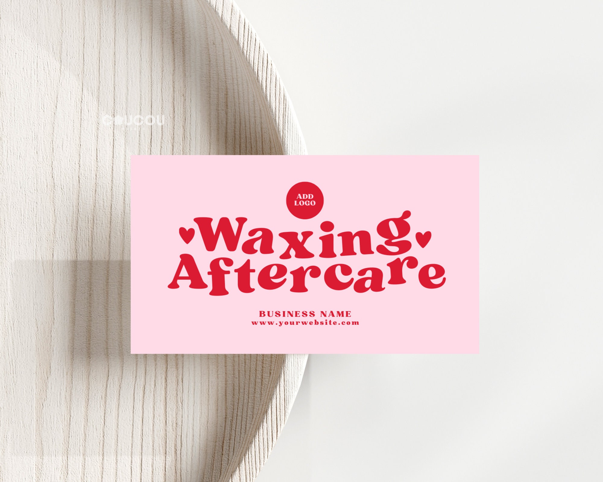 Waxing Aftercare Card Template, Wax Care Instructions, Wax After Care ...