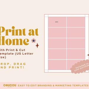 Pink Retro Coupon Card Template, Printable Business Coupon Canva Card ...
