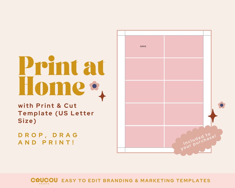Retro Loyalty Card Template Canva, Printable Rewards Card Design, DIY ...