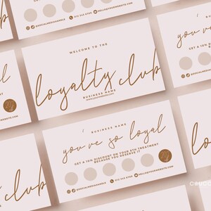 Editable Loyalty Card Template Modern Loyalty Rewards Card - Etsy