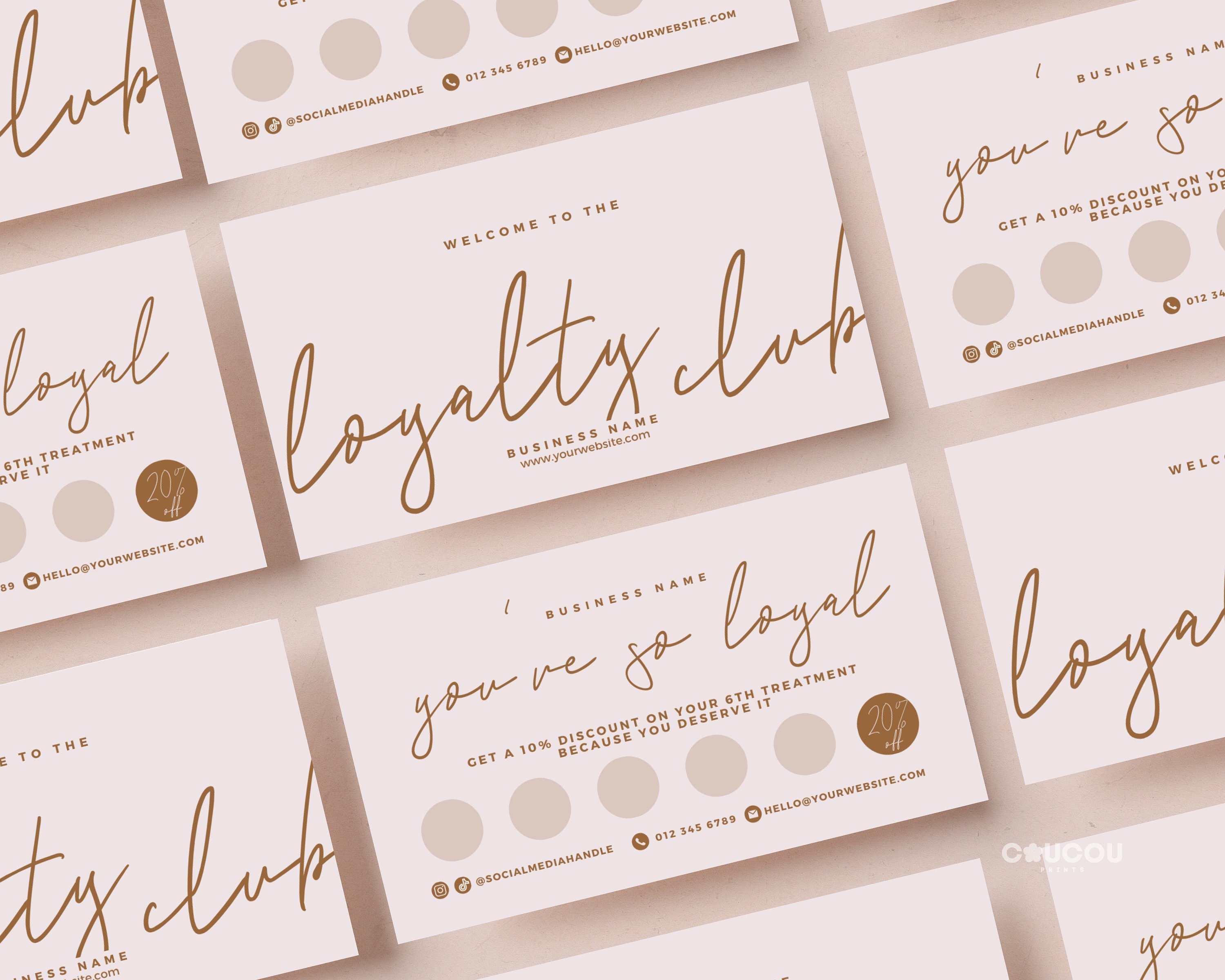 Editable Loyalty Card Template Modern Loyalty Rewards Card - Etsy