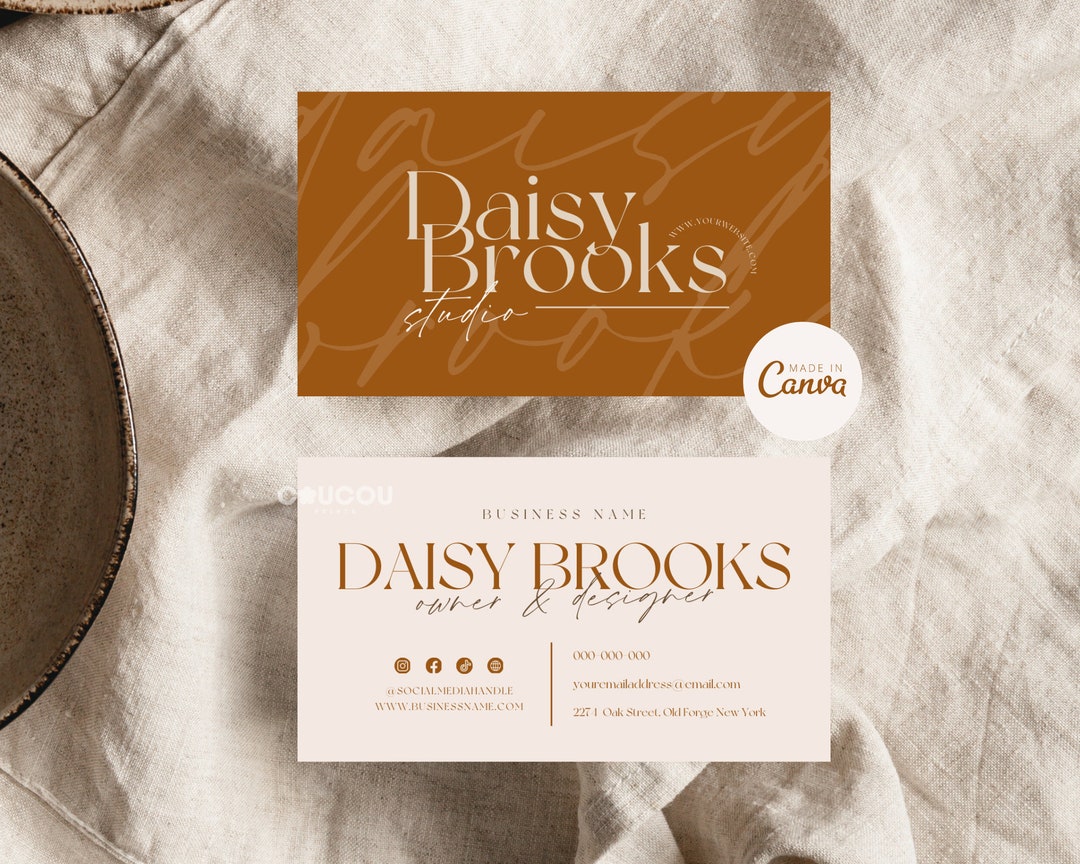 Small Business Card Template QR Code, Modern Printable Business Card ...