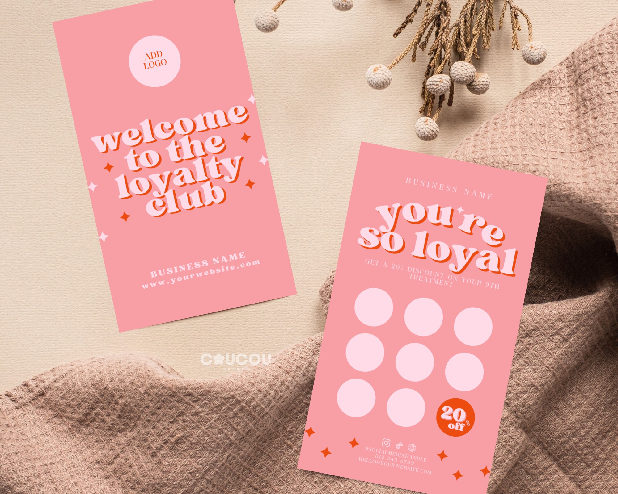 Loyalty Card Template, Editable Loyalty Rewards Card Design, Customer ...