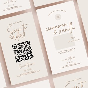 Candle Scent Card Template, Editable Candle Sample Cards, Fragrance ...