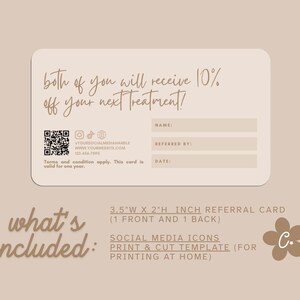Refer a Friend Card Template, Customer Loyalty Referral Card, Modern ...