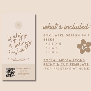 Box Label Template Canva, Editable Box Seal Label Design, Custom ...