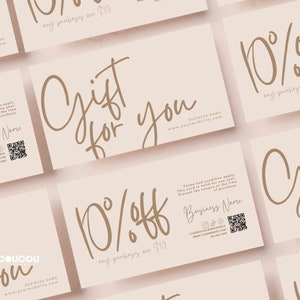 Editable Coupon Card Template, Business Coupon Canva Card, Printable ...