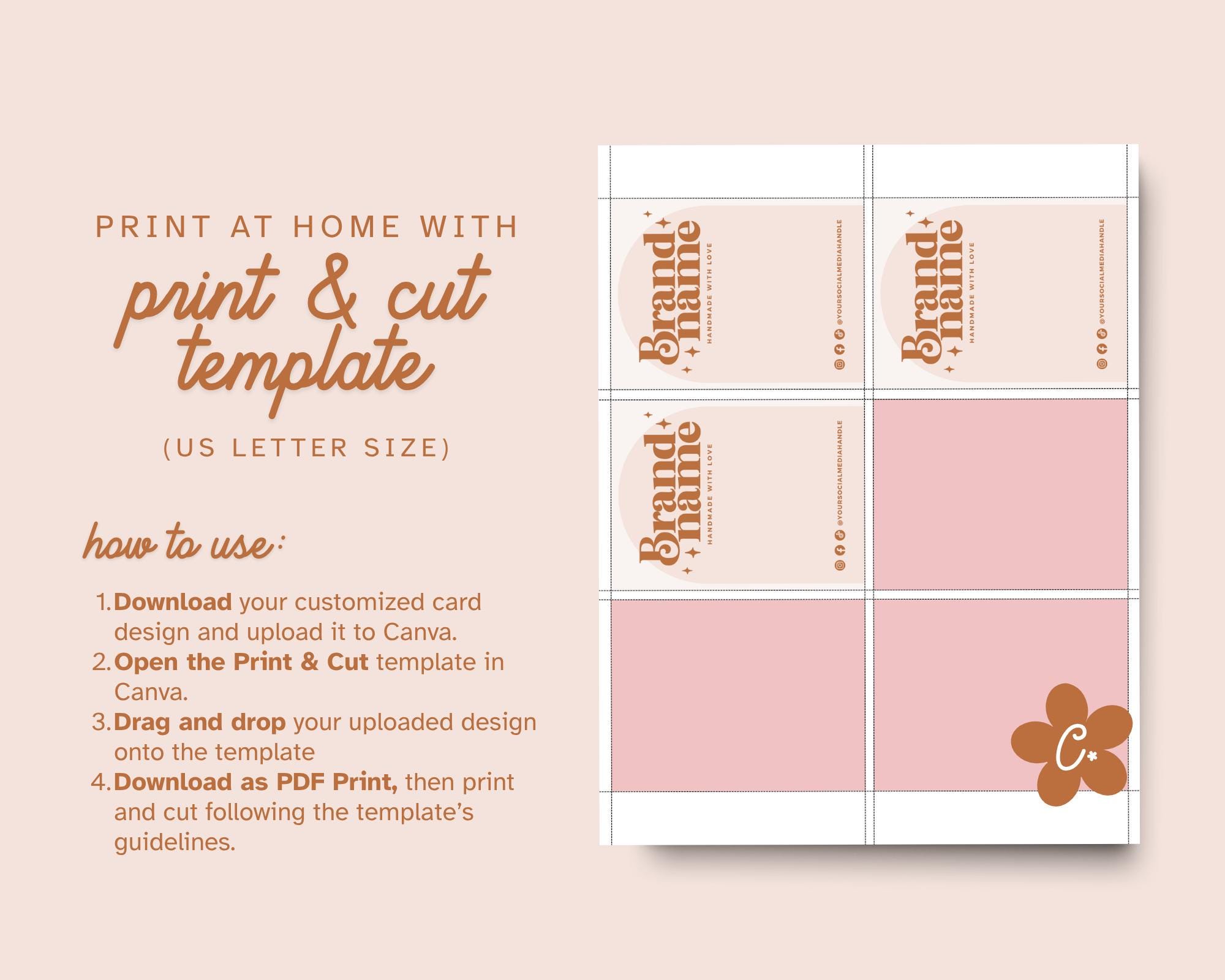 Display Cards Editable Canva Template, Jewelry Product Display Card ...