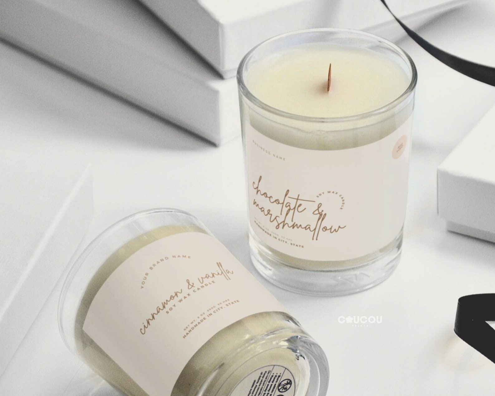 Candle Label Editable Template, Custom Candle Labels Design, Printable ...