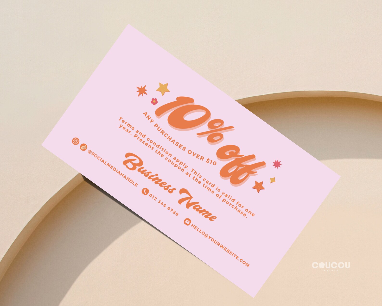 Editable Coupon Card Template Printable Coupon Business Card - Etsy