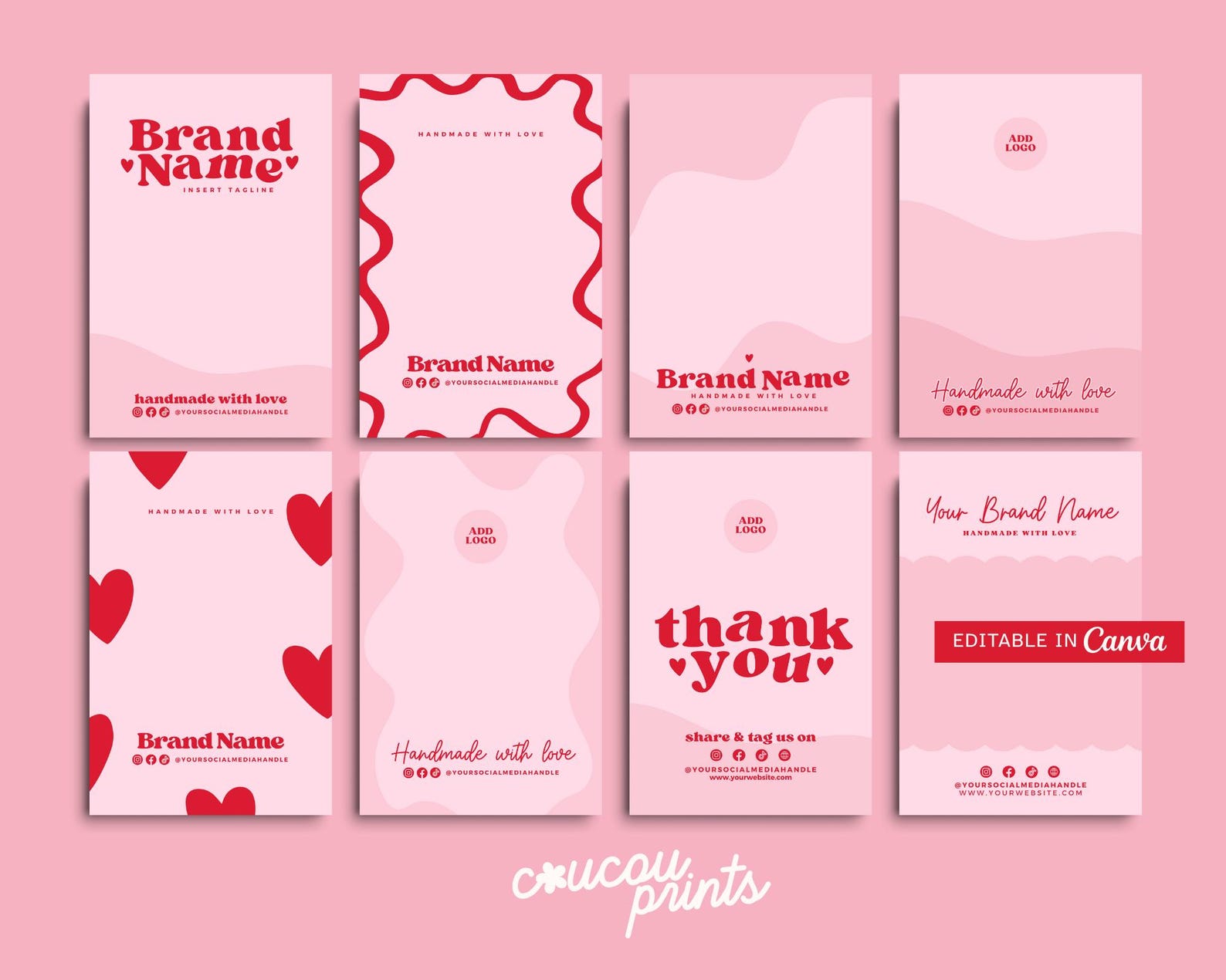 Editable Display Card Templates Canva, Jewelry Product Display Cards ...