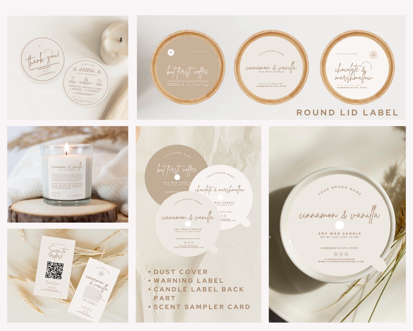 Candle Business Branding Kit, Editable Candle Starter Kit DIY Candle ...