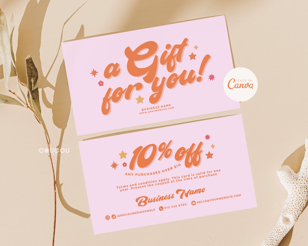 Editable Coupon Card Template Printable Coupon Business Card - Etsy