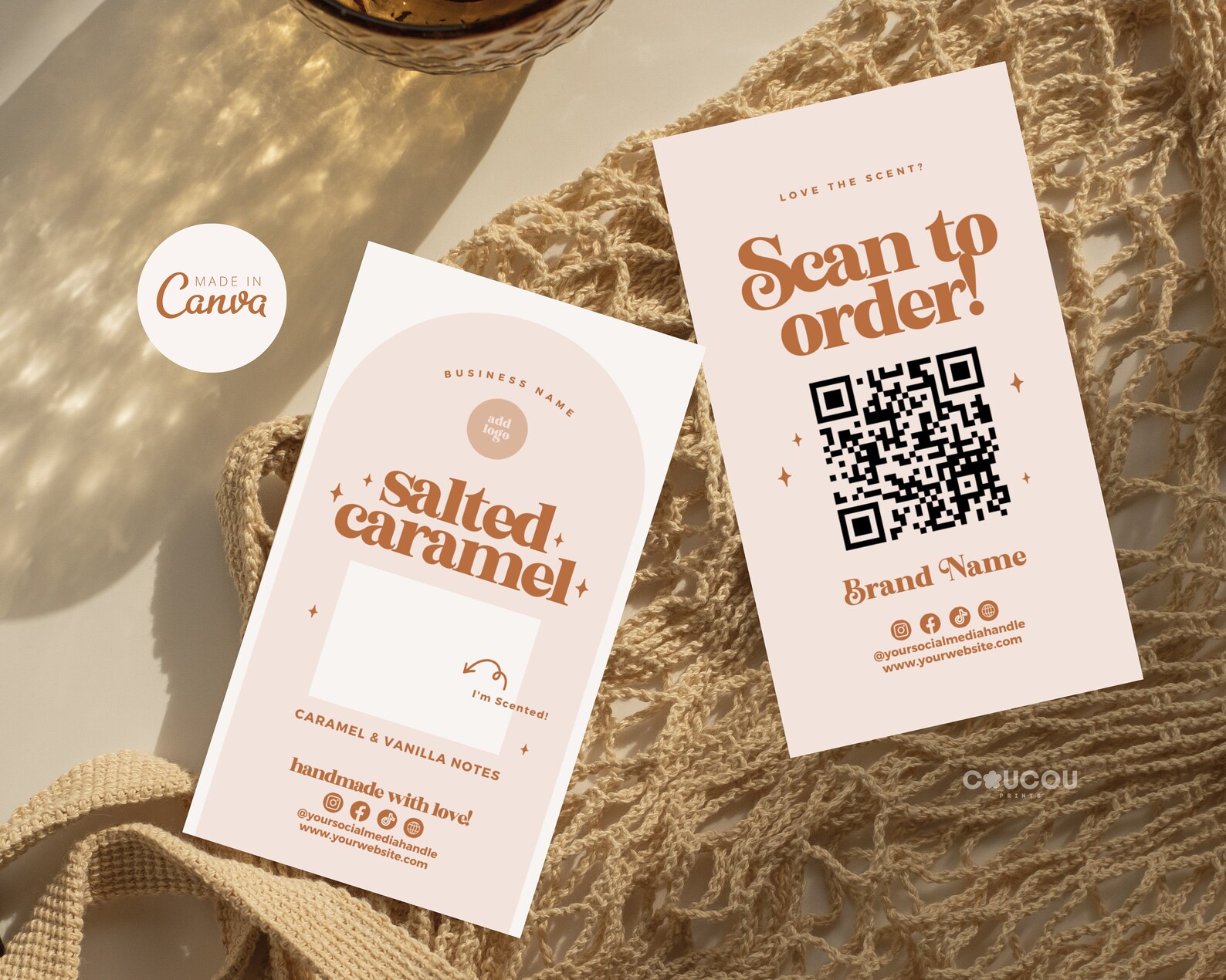 Candle Scent Sampler Card Template, Printable Candle Sample Insert ...