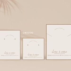 Editable Minimal Jewelry Display Card, Necklace Display Card, Printable ...