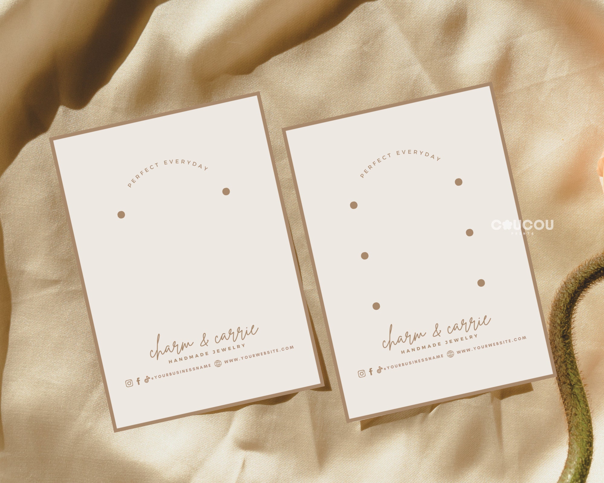 Editable Minimal Jewelry Display Card, Necklace Display Card, Printable ...