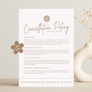 Editable Cancellation Policy Form, Modern Policy Template, Cancelation ...