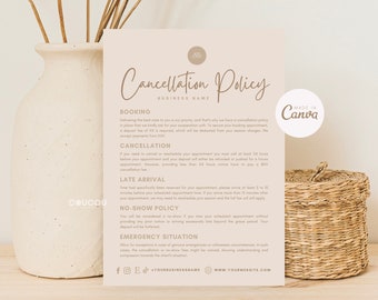 Editable Cancellation Policy Form, Printable Esthetician Templates ...