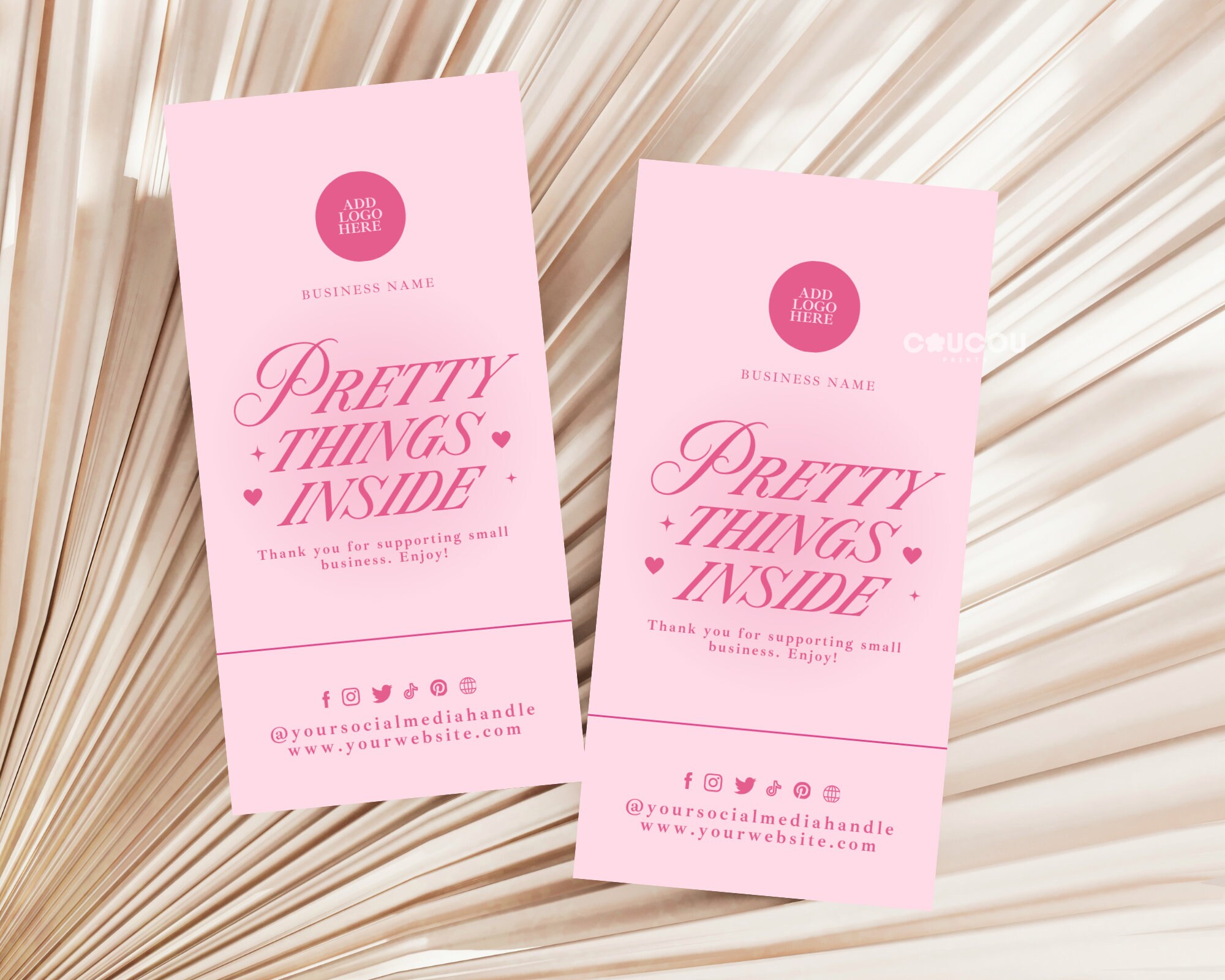 Pink Box Seal Label Design Canva, Custom Box Label Template, Printable ...