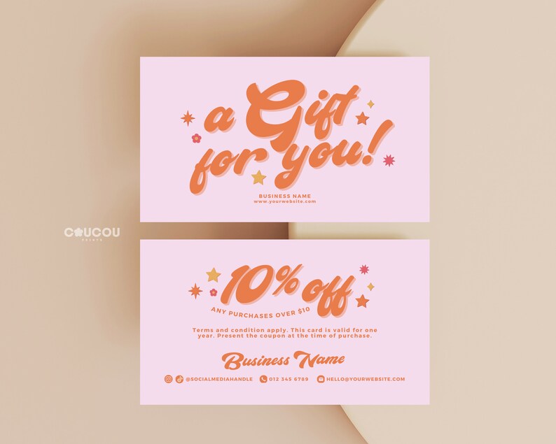 Editable Coupon Card Template Printable Coupon Business Card - Etsy