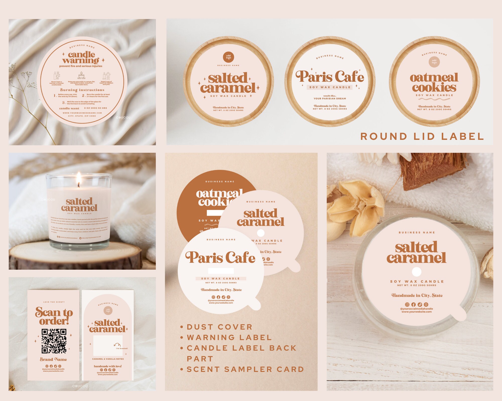 Candle Branding Kit Bundle, Editable Candle Making Starter Kit, DIY ...