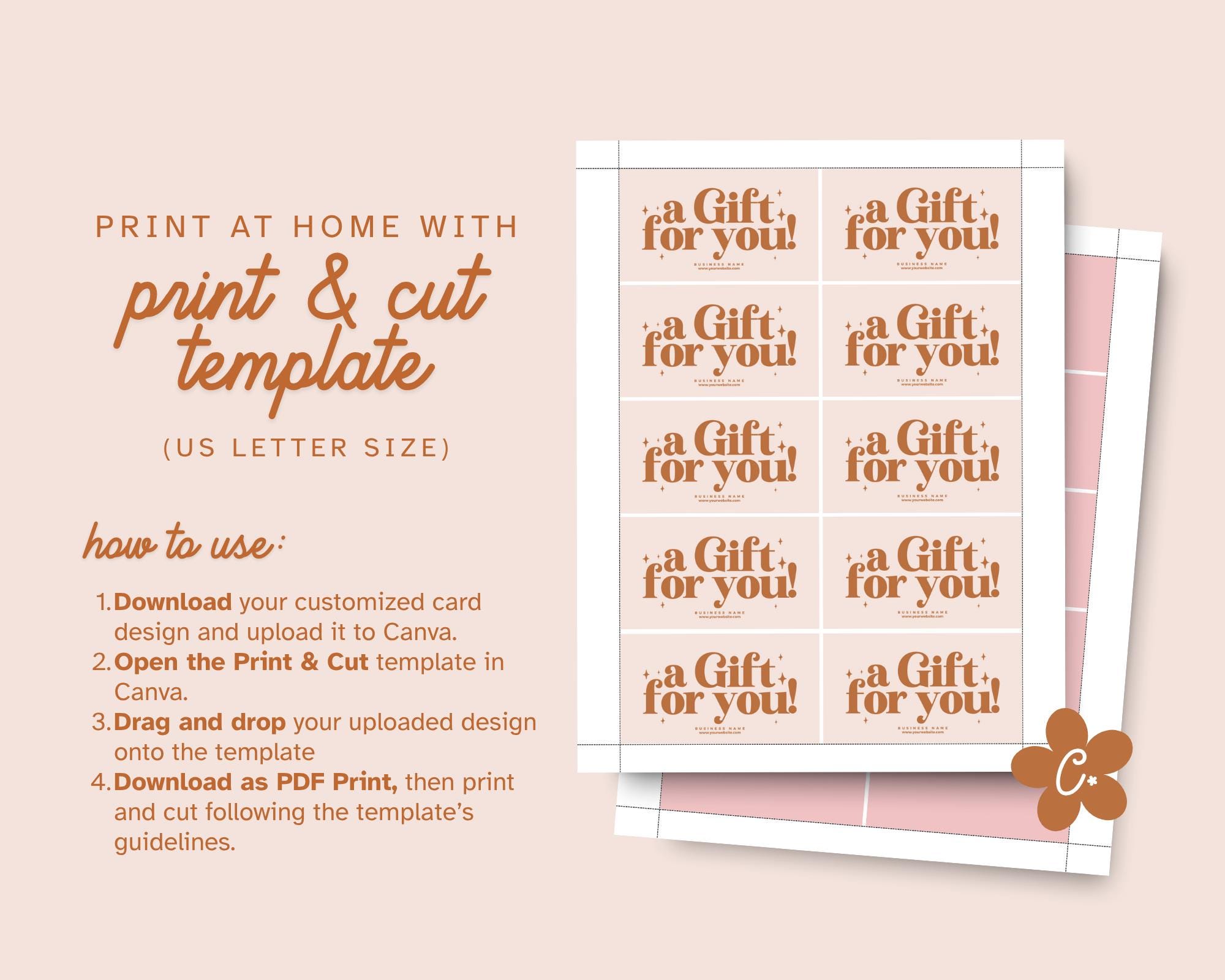 Editable Coupon Card Canva Template, Printable Business Promo Card ...