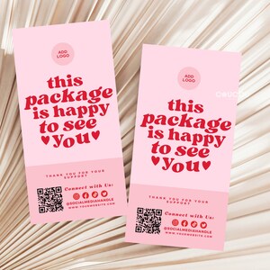 Box Label Template, Custom Package Label Sticker, Editable Branded ...