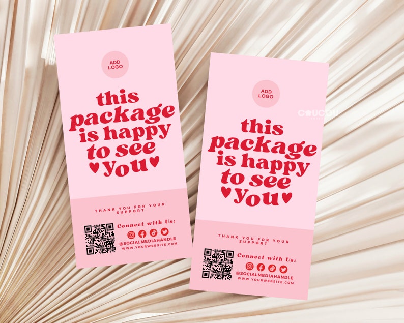 Box Label Template, Custom Package Label Sticker, Editable Branded ...