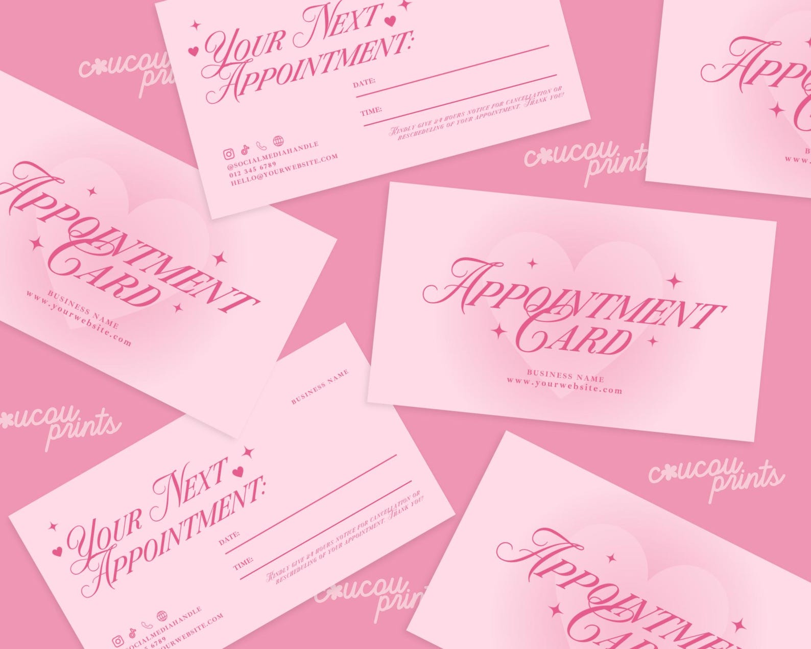 Appointment Reminder Card Template, Custom Next Appointment Card Design ...