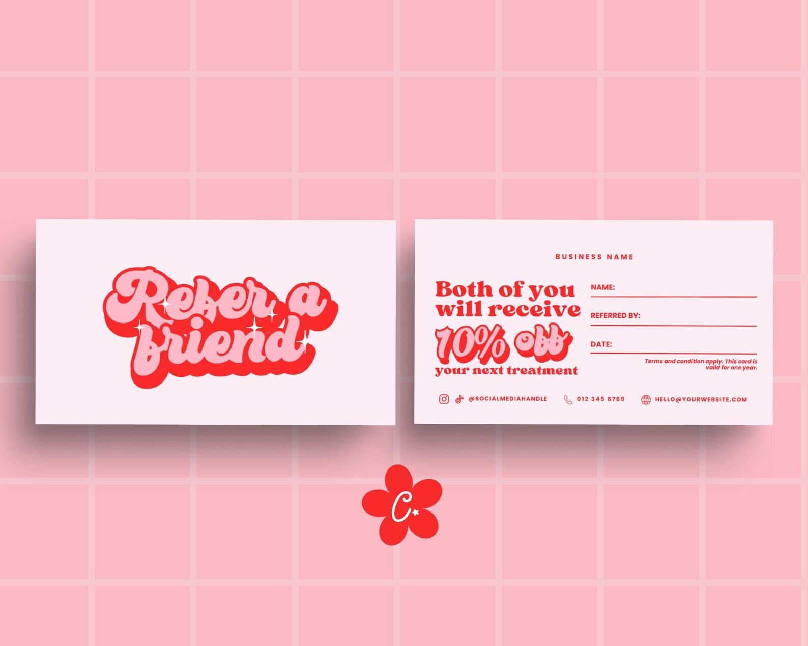 Referral Card Template, Printable Refer a Friend Template, Loyalty ...