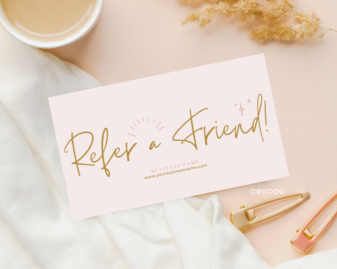 Printable Referral Card Template, Editable Refer a Friend Card, Salon ...
