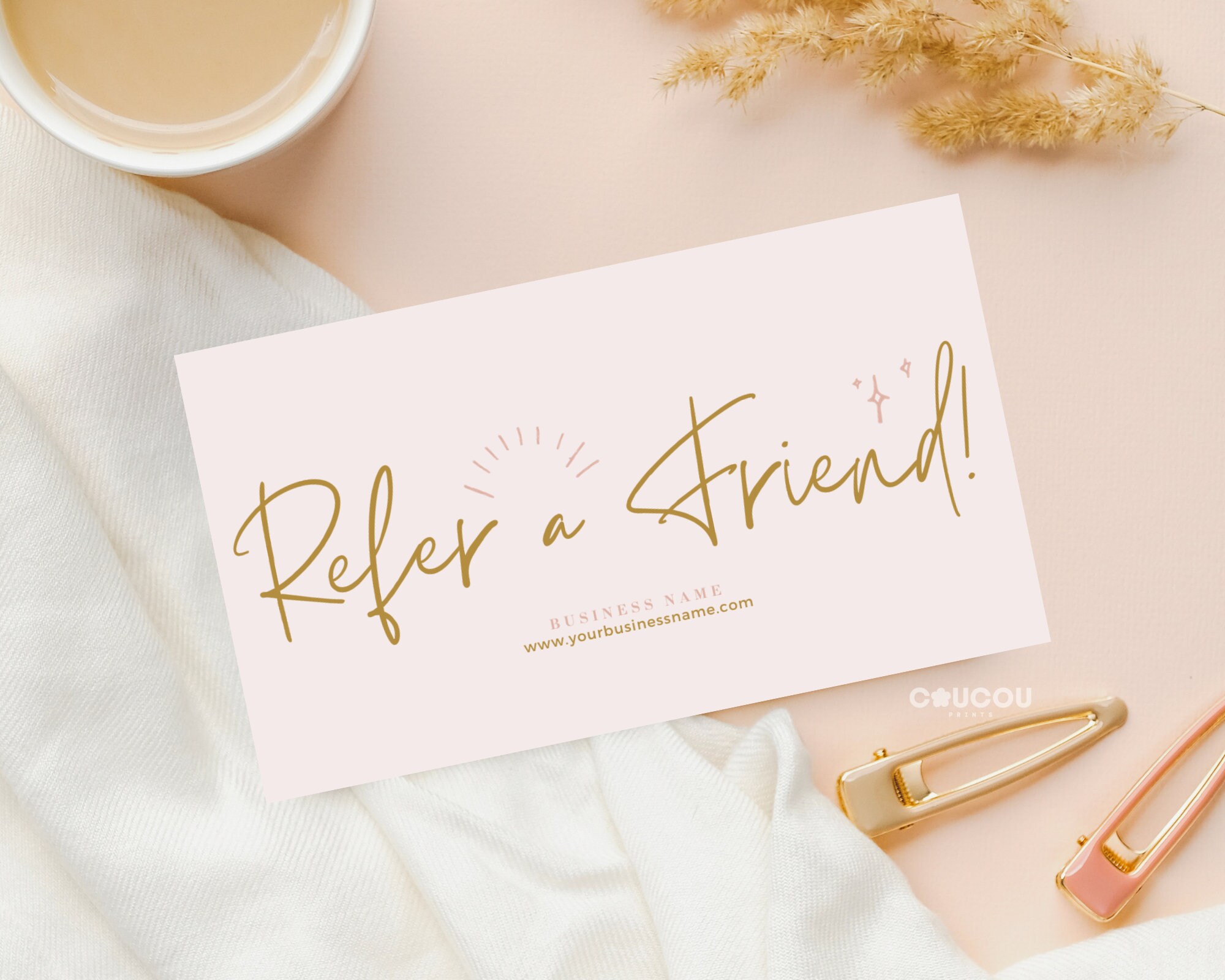 Printable Referral Card Template, Editable Refer a Friend Card, Salon ...