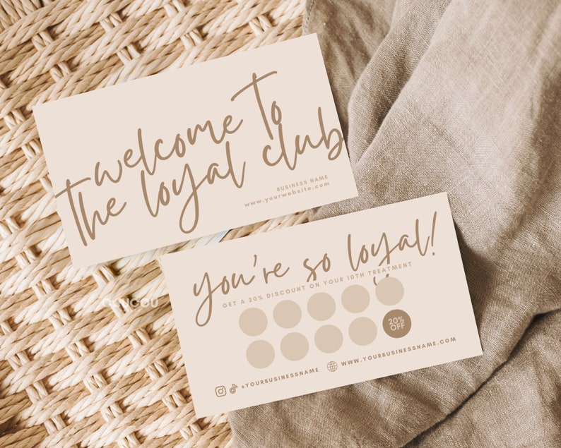 Editable Loyalty Card Template, Printable Rewards Card Design, Modern ...