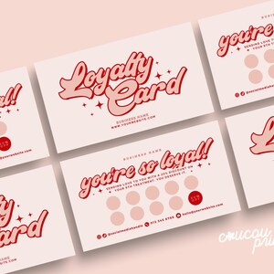Retro Loyalty Card Template, Editable Loyalty Rewards Card Design ...