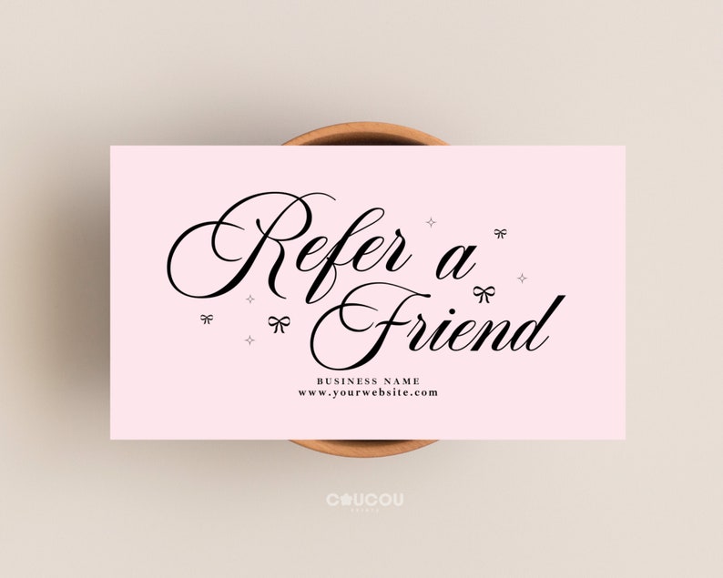 Referral Card Template, Printable Refer a Friend Template, Loyalty ...